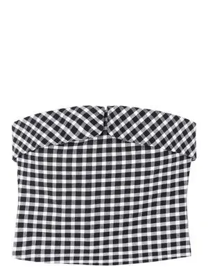 Posse Chiara Cropped Strapless Top - Black