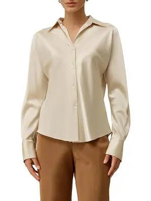 LILYSILK Bias Cut Silk Shirt