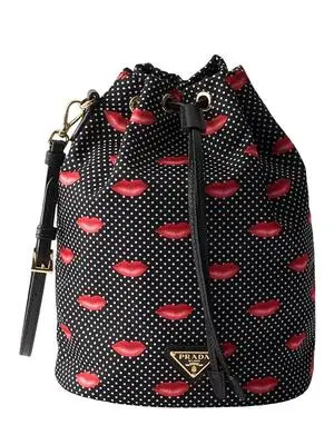 Prada Printed Re-nylon Pouch - Black