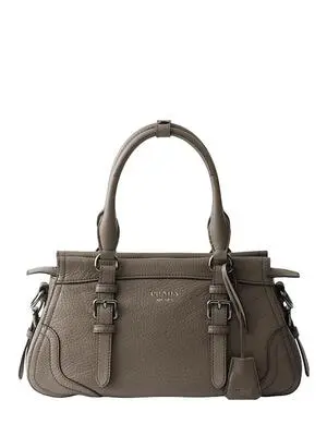 Prada Leather Tote Bag Grey