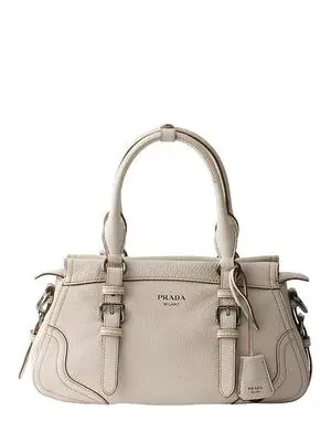 Prada Leather Tote Bag Neutral