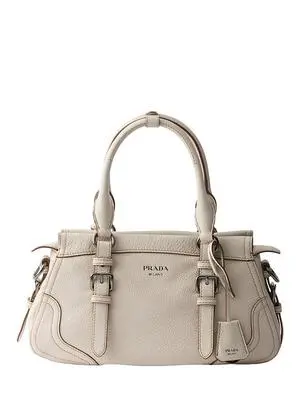 Prada Leather Tote Bag Neutral