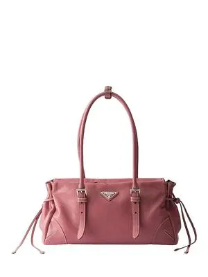 Prada Bonnie Medium Antiqued Leather Tote Bag - Pink