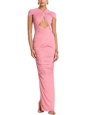 Ronny Kobo Nasha Front Cutout Dress Blush