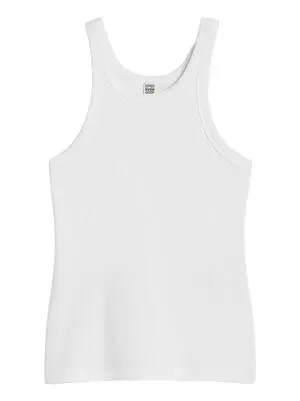 TOTEME Curved Rib Tank Top - White