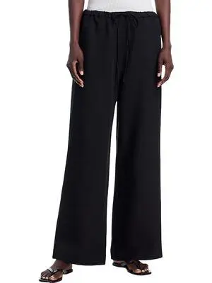 TOTEME Toteme Fluid Drawstring Wide Leg Trousers Black