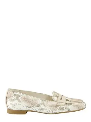 Paul Green Dottie Penny Loafers - Biscuit Shell Boa Combo