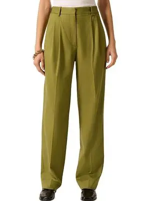 ARGENT Pleated Tapered Trousers Pickle
