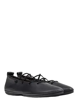 Camper Right Nina Leather Ballerinas - Black