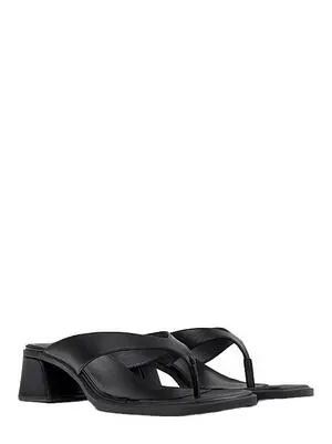 Camper Kora Leather Sandals - Black