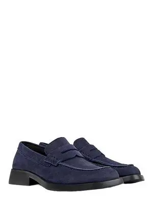 Camper Leather Moccasin Loafer - Blue