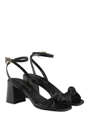 Prada Mordore Nappa Leather Sandals - Black