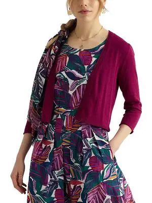 SEASALT CORNWALL Vanessa Open Front Knitted Cardigan Dark Freesia