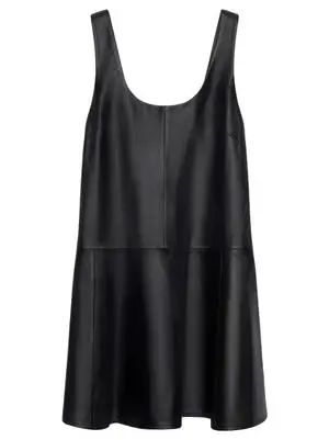 STAND STUDIO Thalia A-line Leather Mini Dress - Black