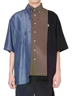 Kolor Patchwork Pocket Shirt - Brown