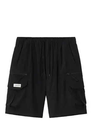 FINGERCROXX Drawstring Cargo Shorts - Black