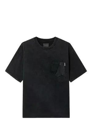 MUSIUM DIV. Patchwork-pocket T-shirt - Black