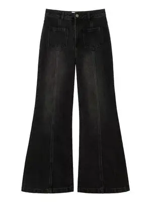 B+AB Panelled Flared Jeans - Black