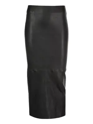 Sprwmn Leather Pencil Skirt - Black
