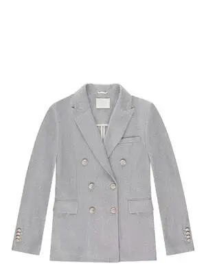 CIRCOLO 1901 Double-breasted Herringbone Blazer - Blue