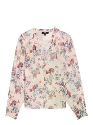 Paige Lula Floral-print Shirt - Pink