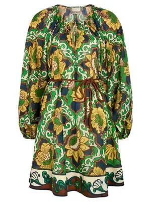 ALEMAIS Floral-print Dress - Blue