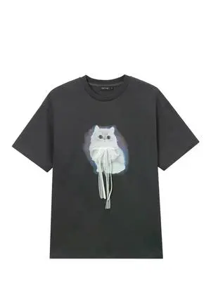 TOUT A COUP Graphic Short-sleeves T-shirt - Grey