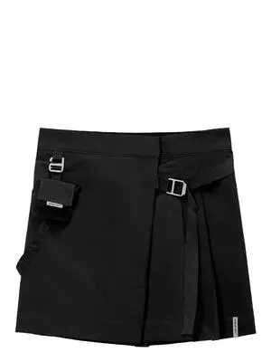 MUSIUM DIV. Buckle Detail Shorts - Black