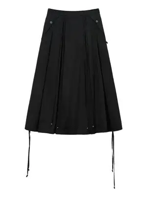 MUSIUM DIV. Drawstring-detail Midi Skirt - Black