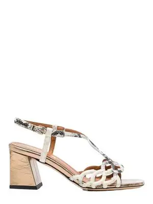 EVALUNA Block-heel Sandals - Neutrals