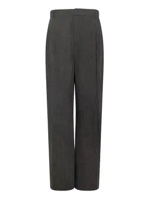 THESTROY Pleated Trousers - Grey