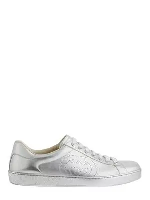Gucci Ace Metallic Low-top Sneakers - Silver