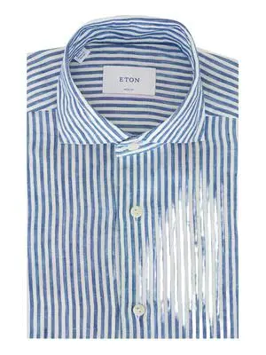 Eton Striped Shirt - Blue