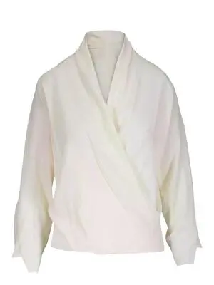 Zero + Maria Cornejo Draped Blouse - Neutrals