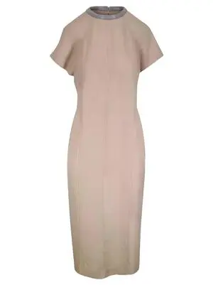 Brunello Cucinelli Panelled Midi Dress - Neutrals