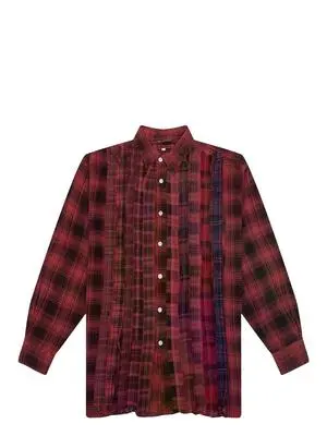 Needles Ribbon Over Dye Flannel Shirt - Red