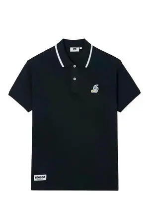 CHOCOOLATE Trimmed-collar Polo Shirt - Blue