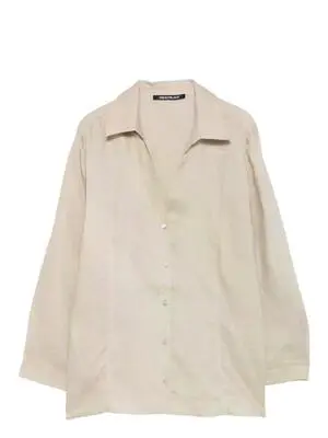 PENNYBLACK Buttoned Linen Shirt - Neutrals