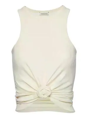 Magda Butrym Knotted-detail Top - Neutrals