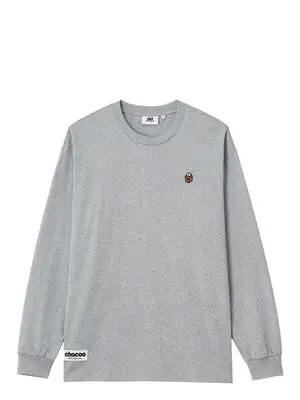 CHOCOOLATE Long-sleeved Embroidered T-shirt - Grey