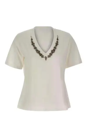 ELENA MIRÒ V-neck T-shirt - Neutrals