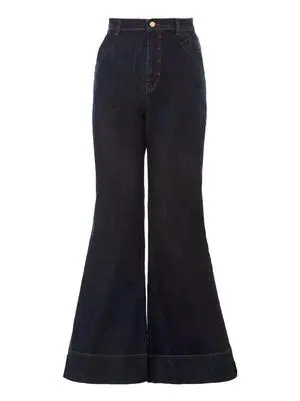 TEMPERLEY LONDON Raquel Wide Leg Trousers - Blue