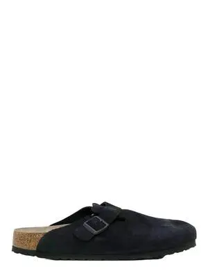 BIRKENSTOCK Boston Suede Clogs Blue