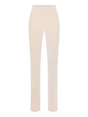 Elisabetta Franchi Lightweight Ribbed Trousers - Neutrals