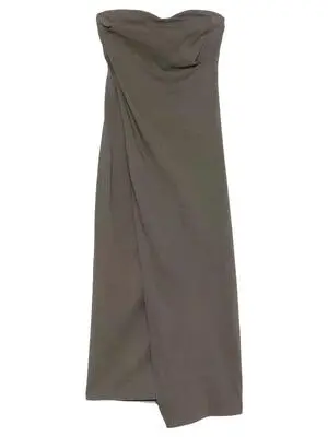 CORTANA Strapless Draped Maxi Dress - Grey