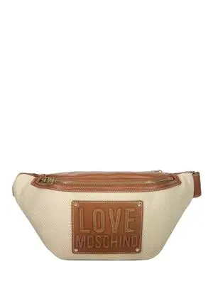 Moschino Logo Appliqué Belt Bag - Neutrals
