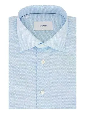 Eton Patterned Shirt - Blue