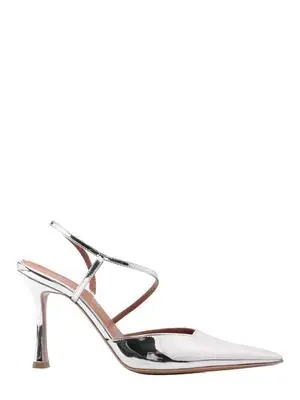 CASTAGNA Pointed-toe Heeled Slingback Pumps - Silver