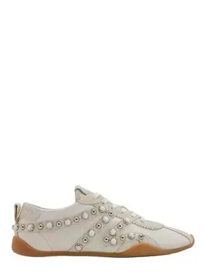 GIUSEPPE ZANOTTI Stud-embellished Low-top Sneakers - Neutrals