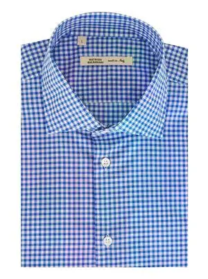 MAURIZIO BALDASSARI Check Cotton Shirt - Blue